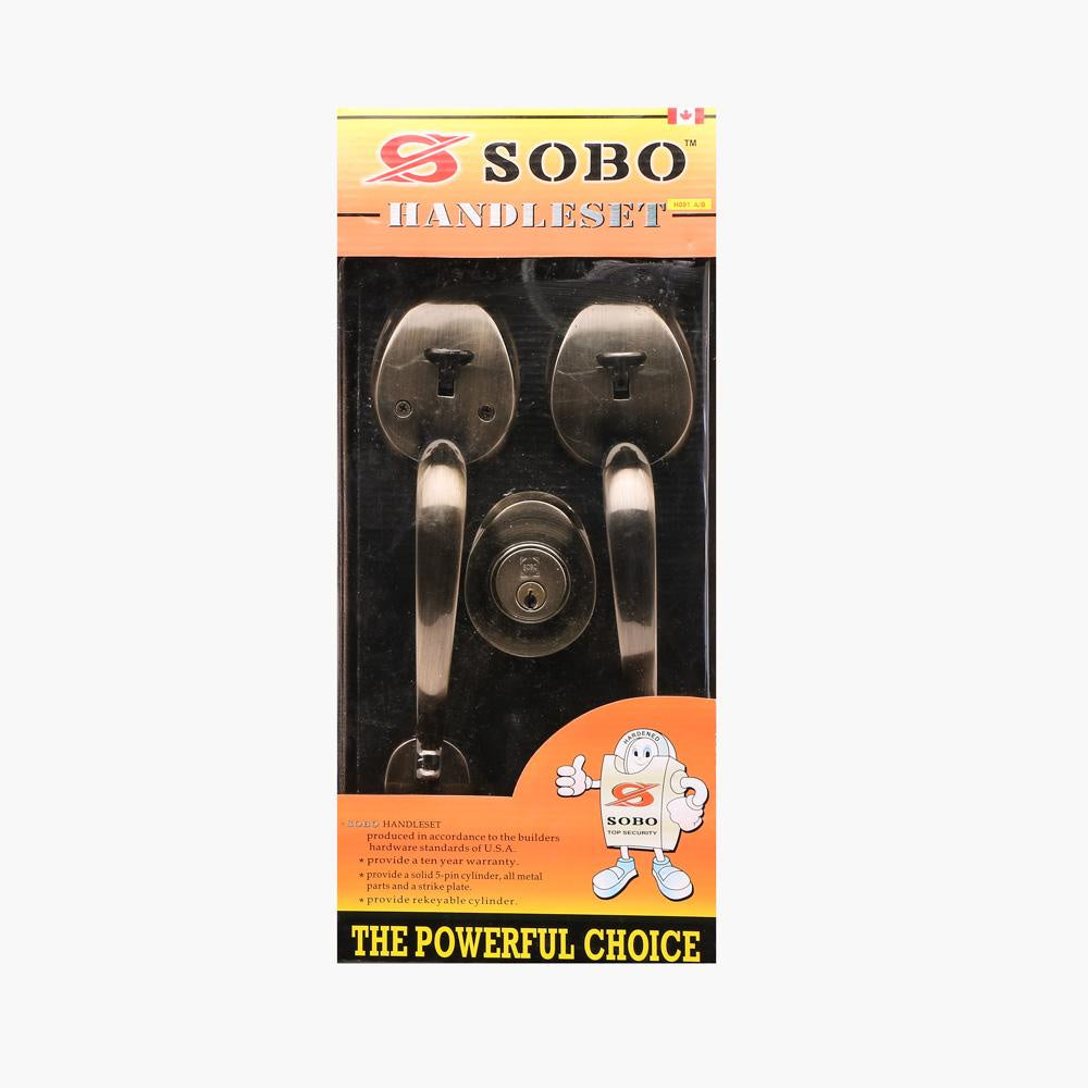 SOBO Entrance Handle Door Lock Set (Antique Brass) – AHPI