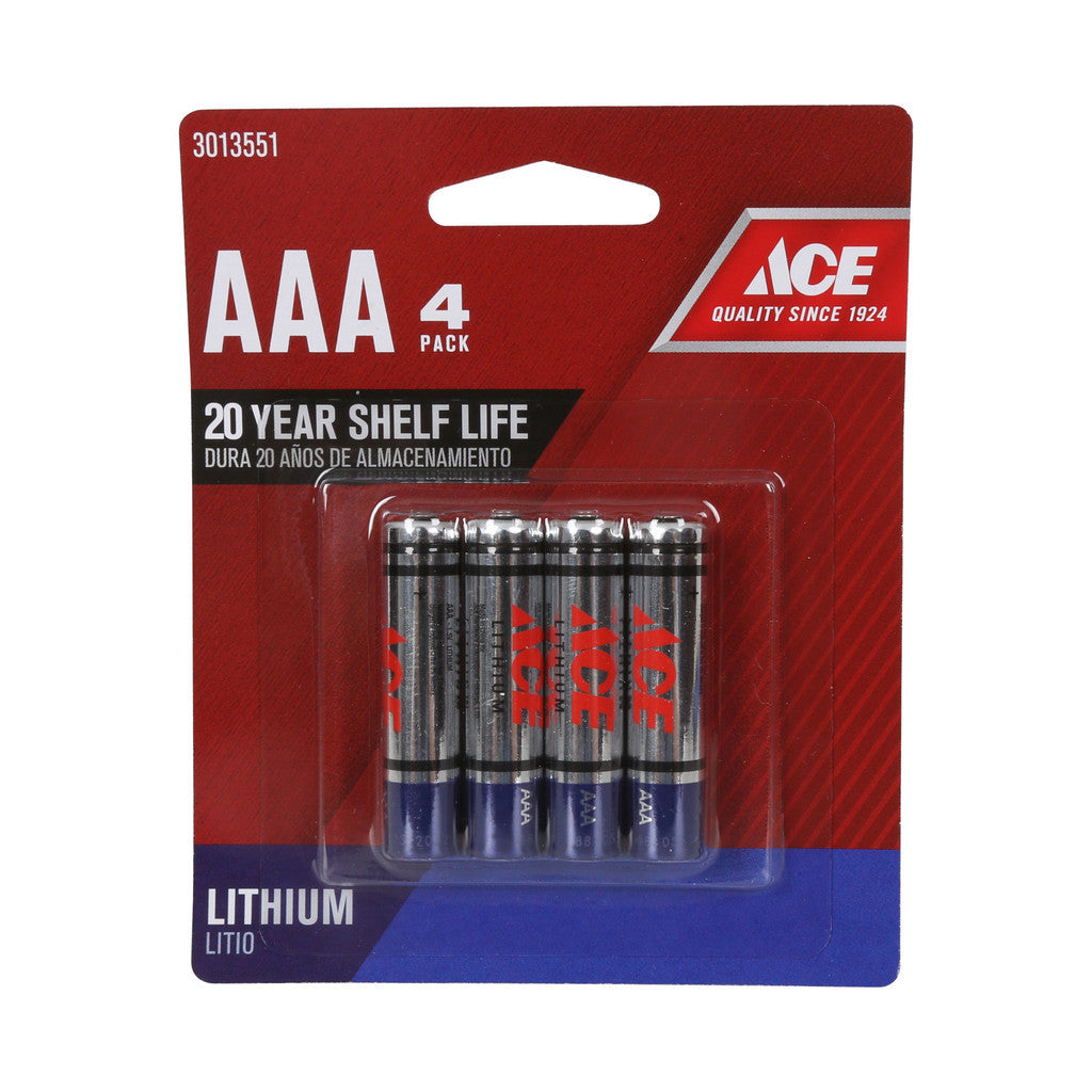 ACE AAA LITHIUM BATTERY 4/PK 60/CS – AHPI