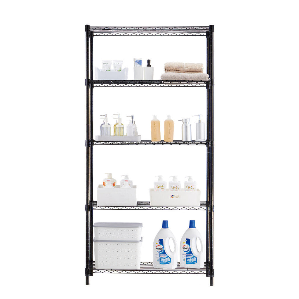 ACE 5TIER SHELVING UNIT BLK FNSH 35"x14"x72" – AHPI