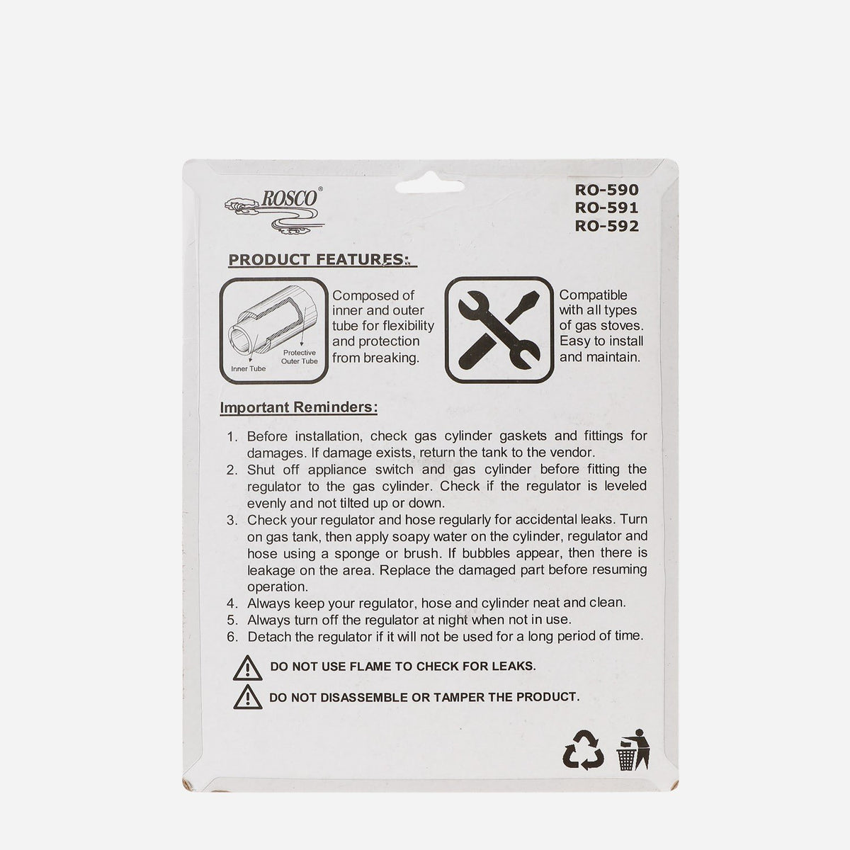 Rosco LPG Hose w/Shellane Regulator RO-592 – AHPI