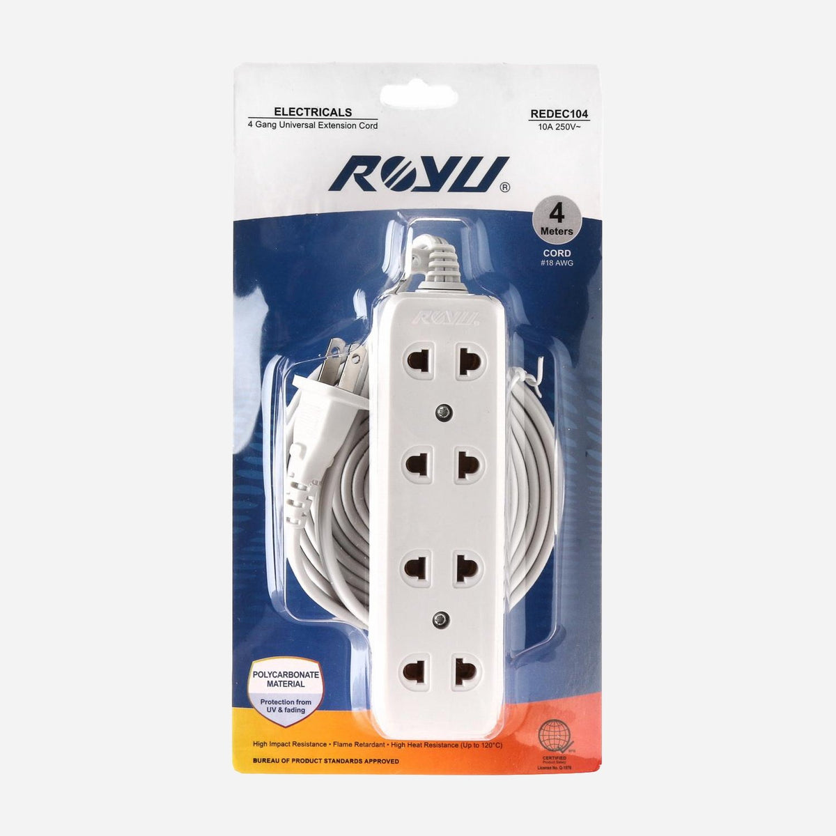 Royu 4-Gang Universal Convenience Extension Cord – AHPI