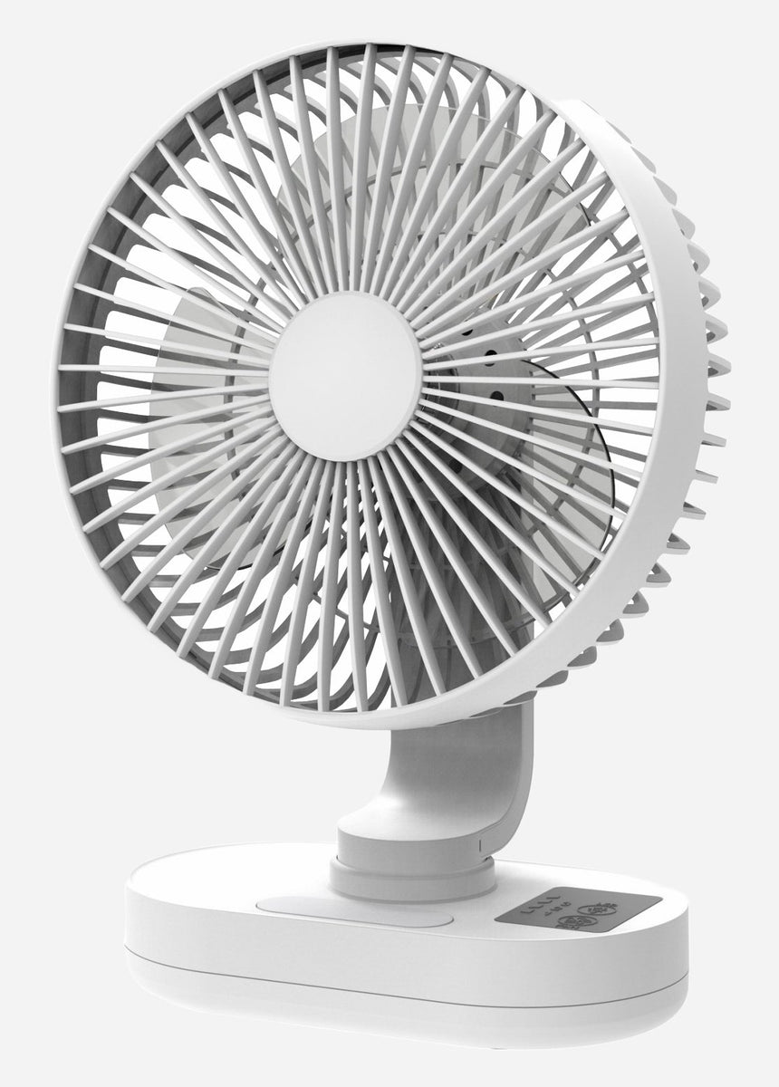 Akari Rechargeable LED Fan with Light White ARF-8008 8" – AHPI