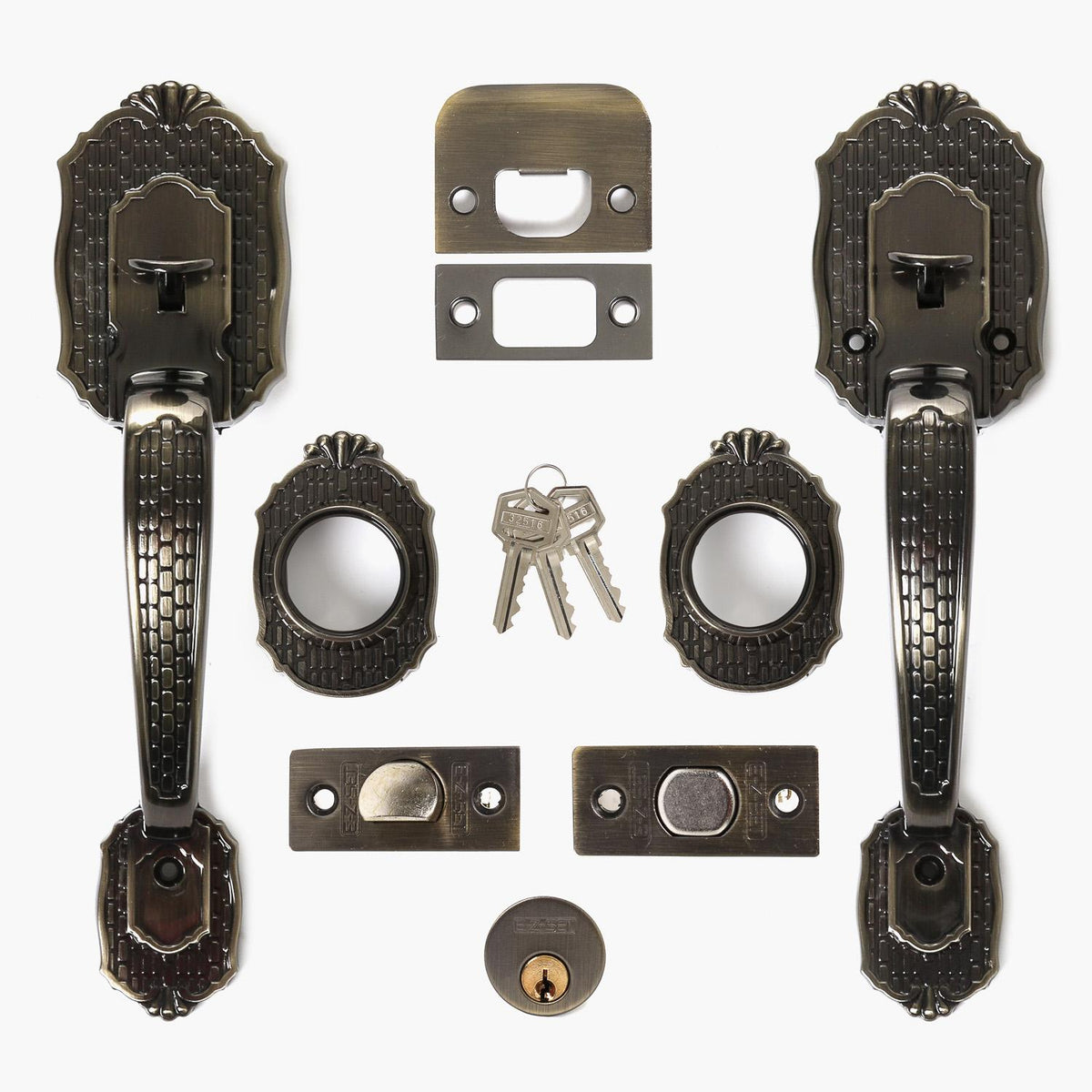 EZ-set High Security I” Throw Deadbolt Entrance Handle Set BP-400-PE-U ...