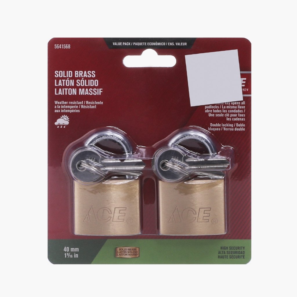 Ace Solid Brass 40mm Padlock (2-Pack) – AHPI