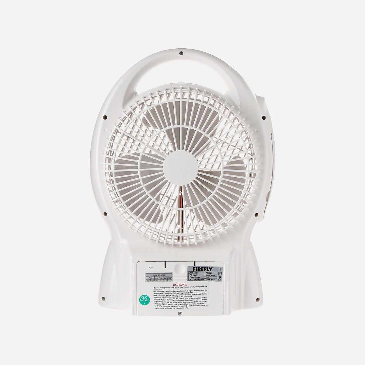 Firefly Oscillating 3-Speed Fan with USB Mobile Phone Charger & 24 LED ...