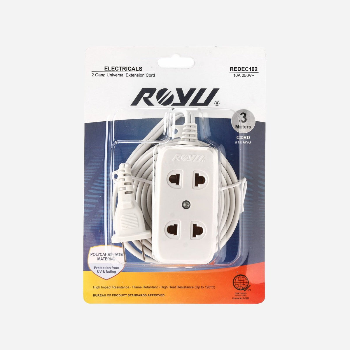 Royu 2-Gang Universal Convenience Extension Cord – AHPI