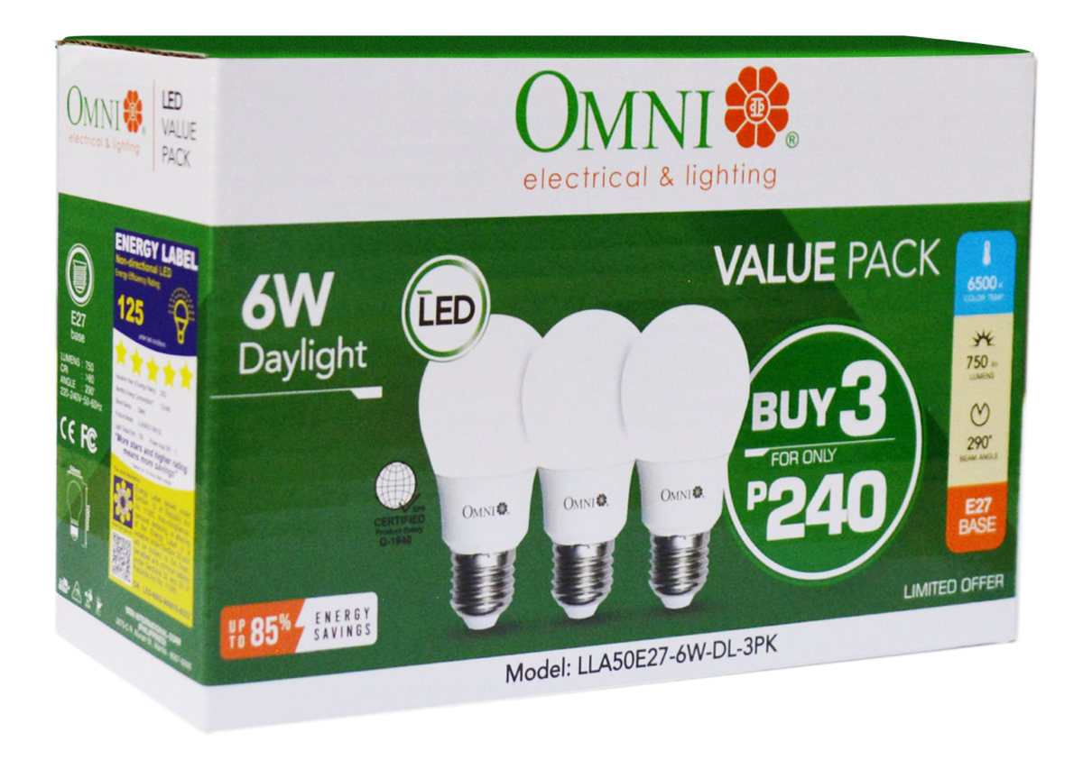 OMNI LED BULB 6W DL 3 VALUE PACK – AHPI