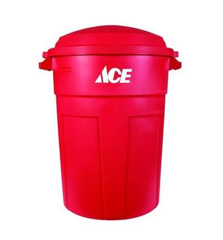 Ace 32-Gallon Trash Can (Red) – AHPI