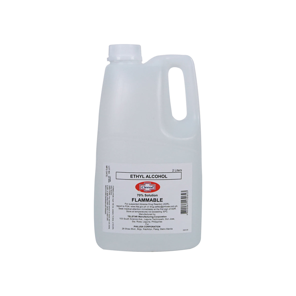 Cleene Ethyl Alcohol 70% 2 Liters – AHPI
