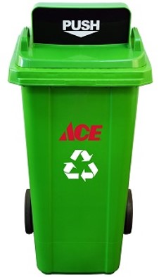 Ace 32-Gallon Recycling Bin with Wheels (Green) – AHPI