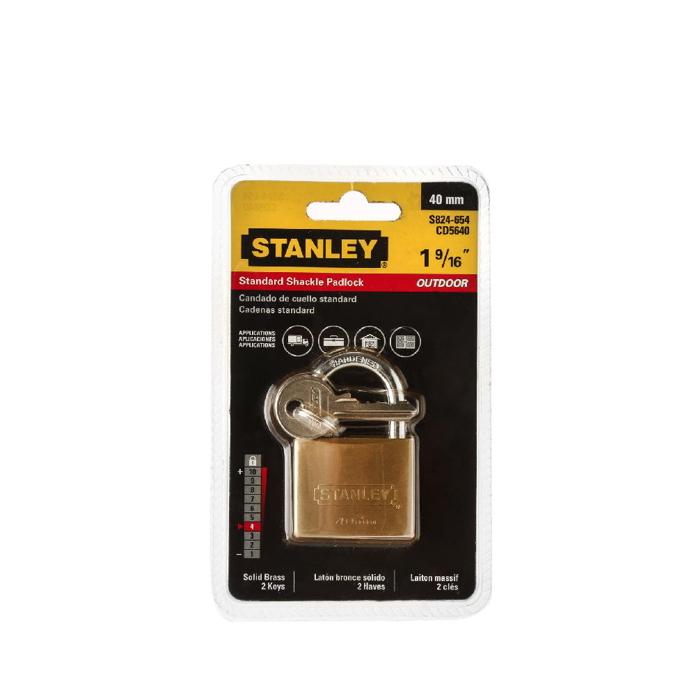 Stanley Padlock Brass 40MM – AHPI