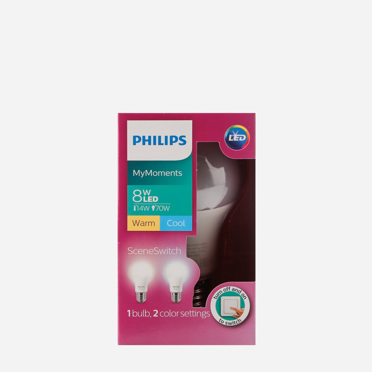Philips LED Light Bulb 8W – Warm Cool – AHPI