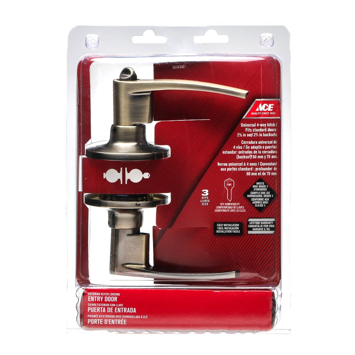 Ace Antique Brass Lever Door Lockset – AHPI