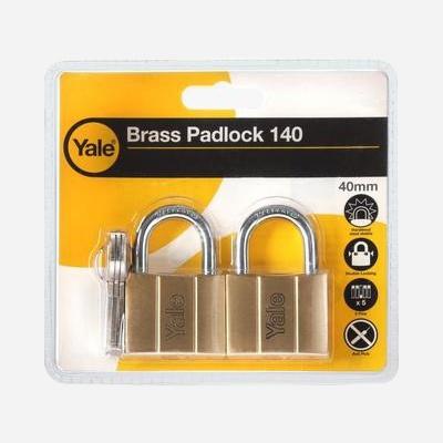 Yale 40mm Brass Padlocks w/ 3 Keys (2-Pack) – AHPI